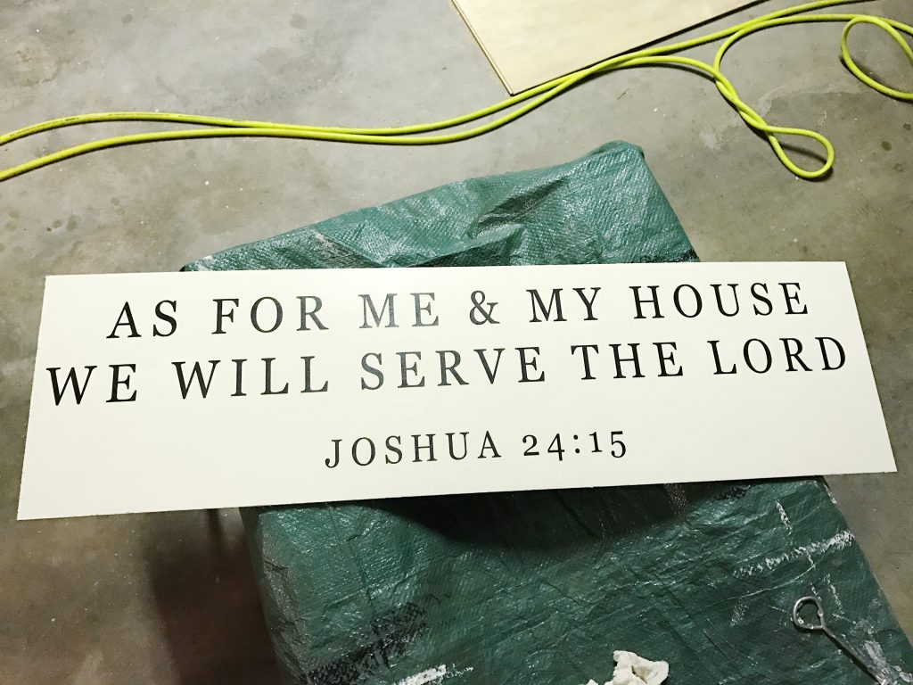 As For Me and My House Farmhouse Sign Tutorial - Gather and Flourish